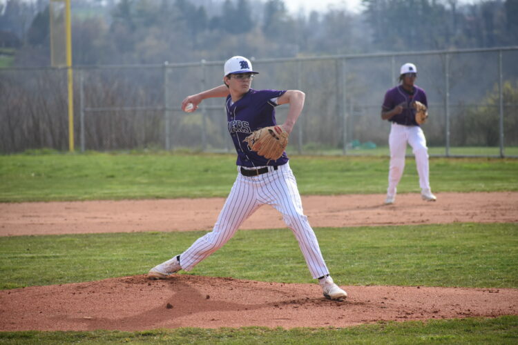 The Purple Riders strike in first inning against Union Local Jets ...